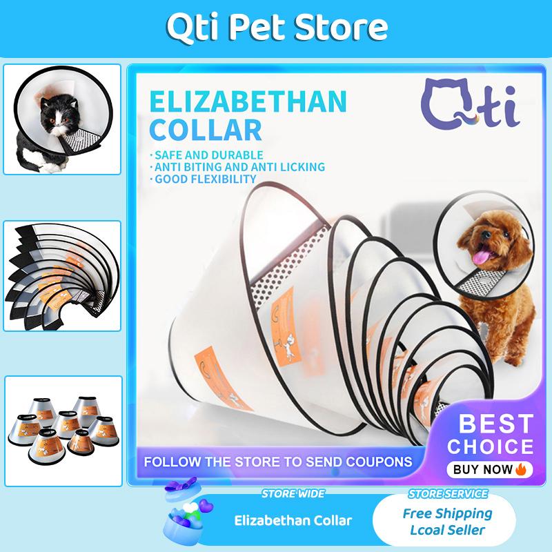 Pet Elizabeth Cone Collar Cat Dog Pet Headgear Anti Bite Collar ...