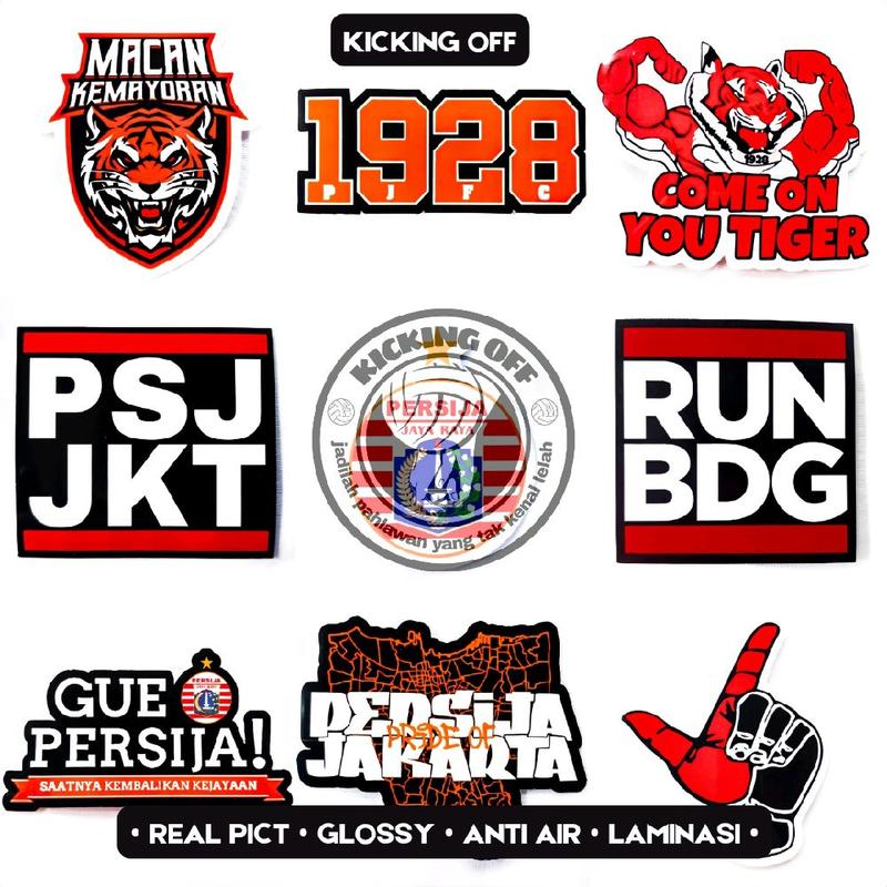 Stiker Persija Jakarta The Jack Curva Nord Tiger Bois Macan Kemayoran ...