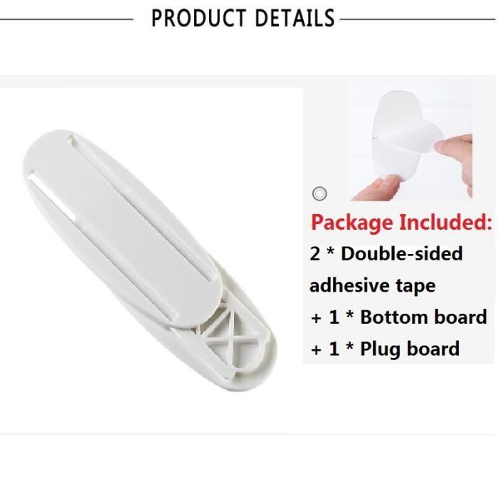 Wall Mount Rak Gantung Stop Kontak Tempel Gantungan Kabel Power Strip ...