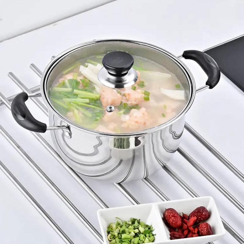 Periuk sup keluli tahan karat, 1 keping, pengukus, alat memasak ...