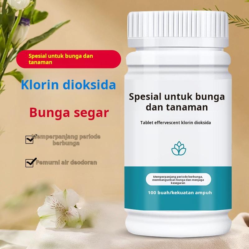 Tablet effervescent bunga klorin dioksida 84 disinfektan budidaya bunga ...