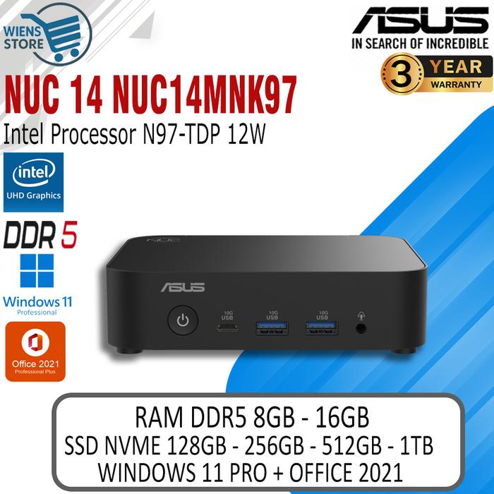 Jual MINI PC ASUS NUC 14 Essential Intel N97 FULLSET Windows 11 pro ...