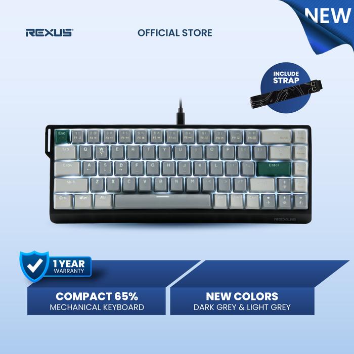 Promo Rexus Heroic KX3 Keyboard Gaming Mechanical 65% Layout - Hotswap ...