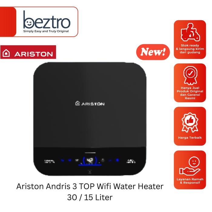 Jual NEW Ariston Andris 3 TOP Wi-fi Water Heater 30 / 15L - Auto Power ...