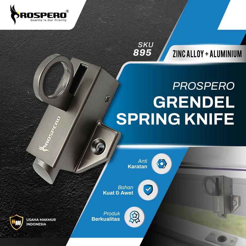 Grendel Slot Spring Knife knip Kunci Kodok Jendela - 895 - Shop | Tokopedia