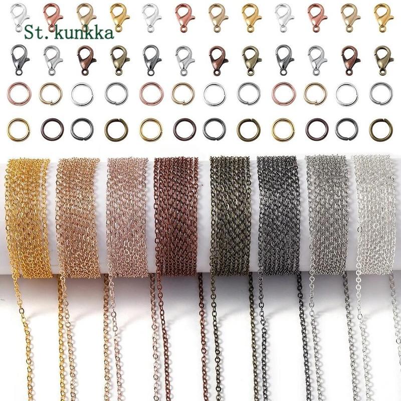 Rantai Pautan Pukal Aloi, St.kunkka, 41Pcs, 3M, dengan Cincin Lompat ...