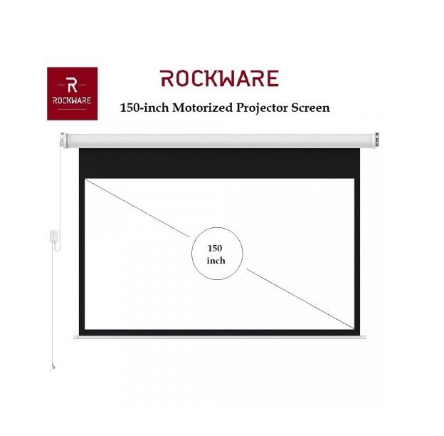 Promo ROCKWARE RW-RSP003 Layar Proyektor Motorized 150 inch Gulung ...
