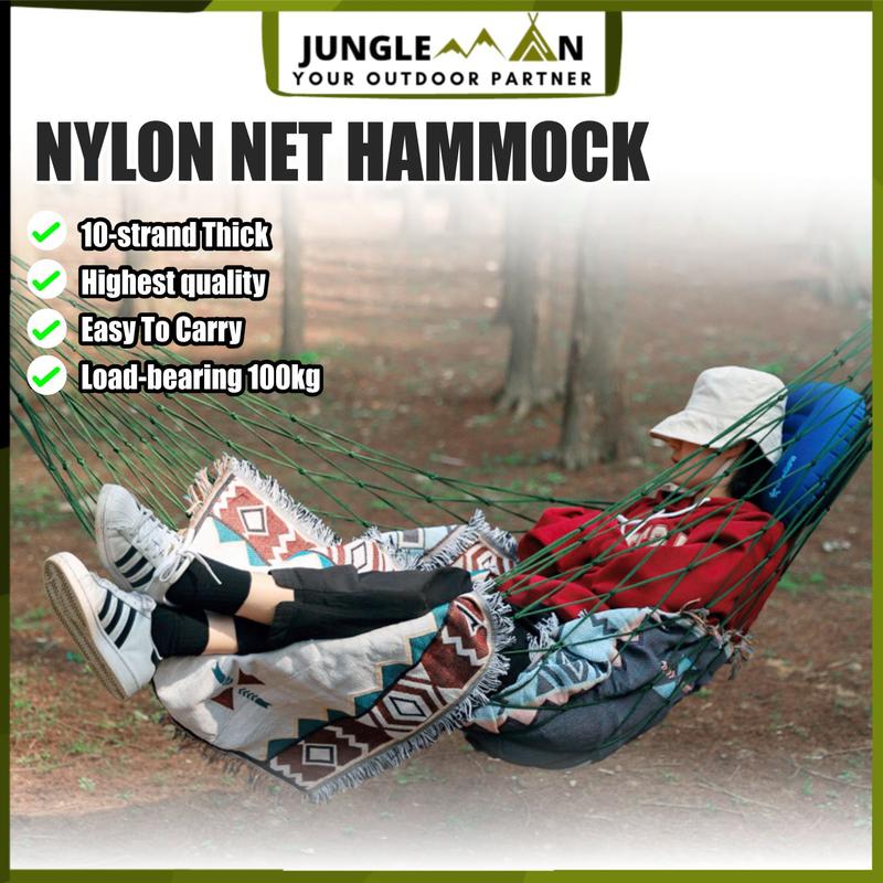 JUNGLEMAN 10-strand Thick Nylon Net Hammock Mesh Net Hang Rope - TikTok ...