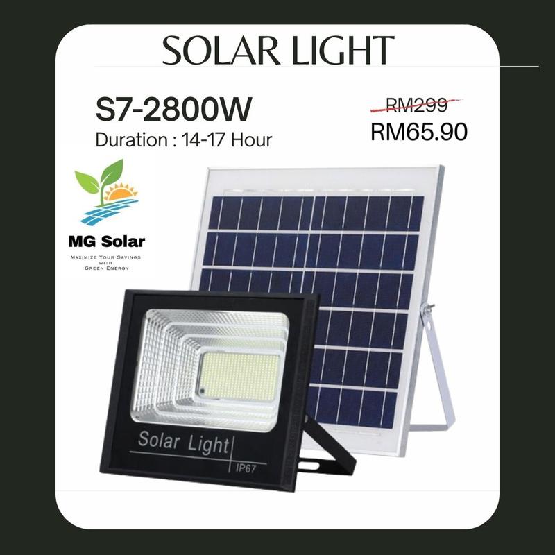 [ MG SOLAR S7 ] Lampu Solar Solar Light Outdoor Lighting 2800W - TikTok ...