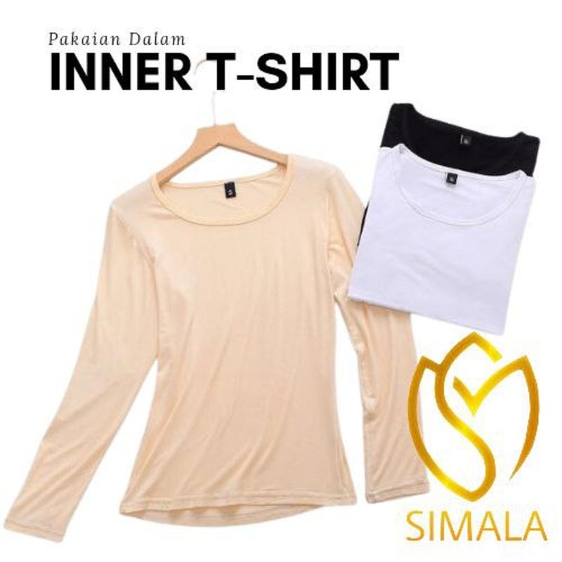 Inner BAJU Lengan Panjang Muslimah Baju Putih Wanita Inner Long ...