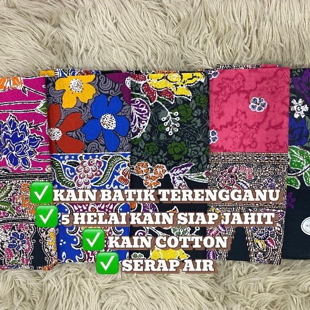 5 HELAI KAIN BATIK TERENGGANU SIAP JAHIT CORAK CANTIK - TikTok Shop ...