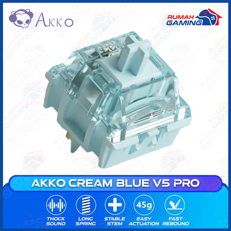 SWITCH - AKKO CREAM BLUE - CREAM YELLOW - V5 PRO - 5 PIN - 45g - PCB ...