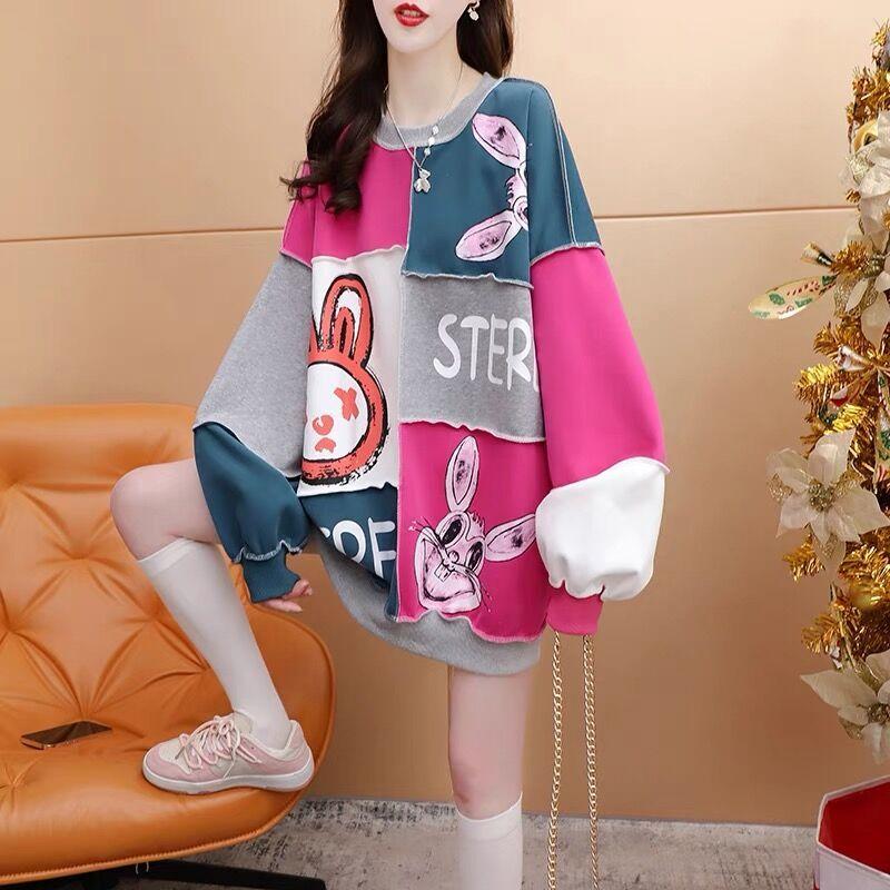 Baju Sweat Wanita, Gaya Korea, Saiz Besar, Rekaan Blok Warna - TikTok ...