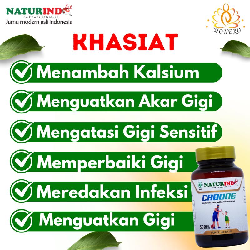Suplemen Kalsium Penguat Gigi Goyang Sensitif Rapuh Cabone Naturindo ...