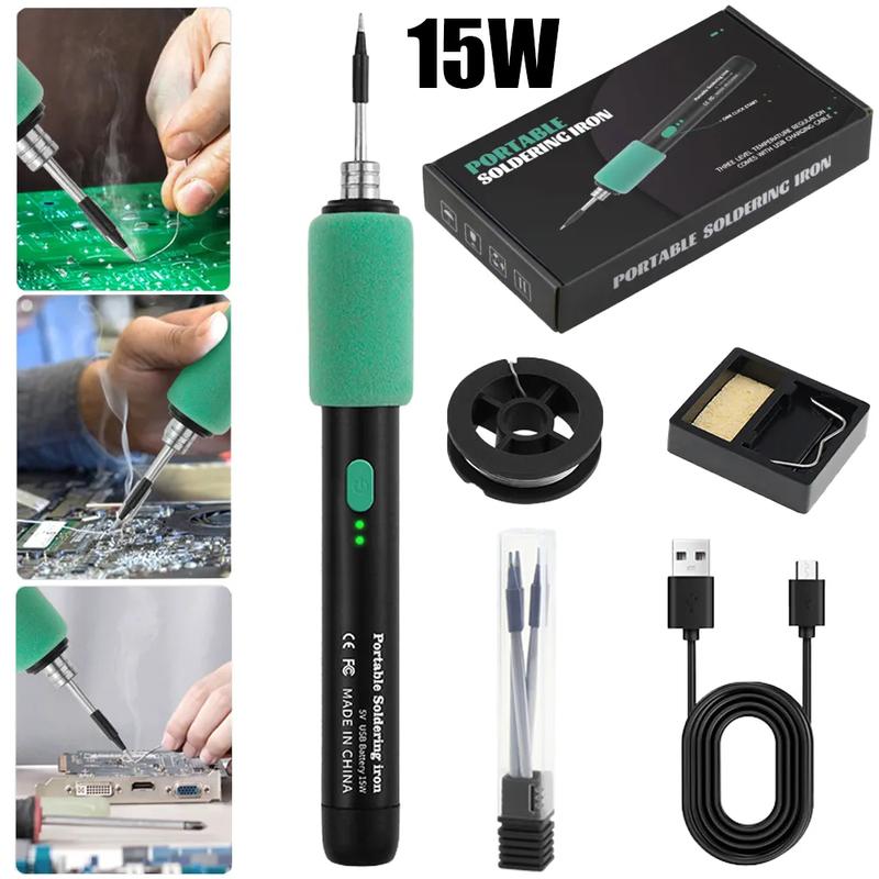 Set Besi Memateri, 15W, USB, Mini dan Boleh Dicas Semula, Mudah ...