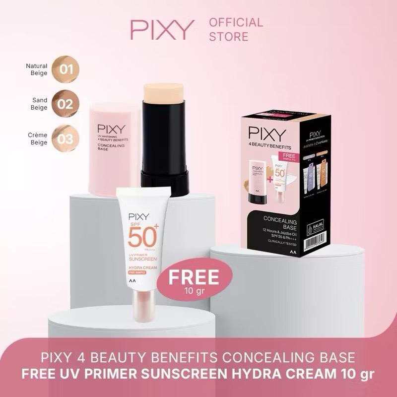 PIXY CONCEALING BASE Free UV PRIMER SUNSCREEN HYDRA CREAM - Shop ...