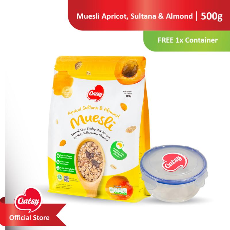 Oatsy Muesli Apricot Sultana dan Almond 500g - (Free Container) - Shop ...