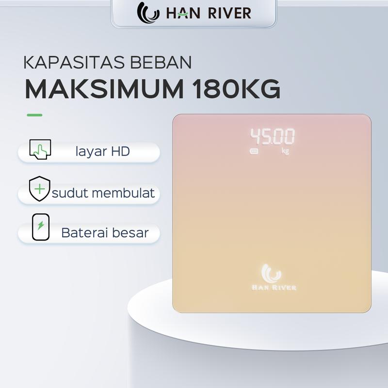 HAN RIVER Timbangan badan digital F1006-1/Y2003-1 Body 180KG - Shop | Tokopedia