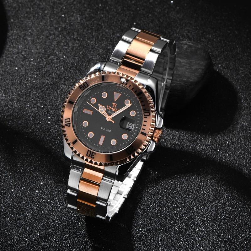 Timely Rain Men Analog Watch Relo Stainless Steel Wateroproo - TikTok ...