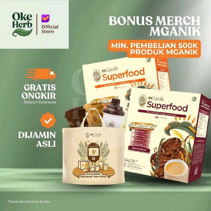 Jual mGanik Superfood Multigrain 20 sachet Labu Kuning 500gr Suplemen ...