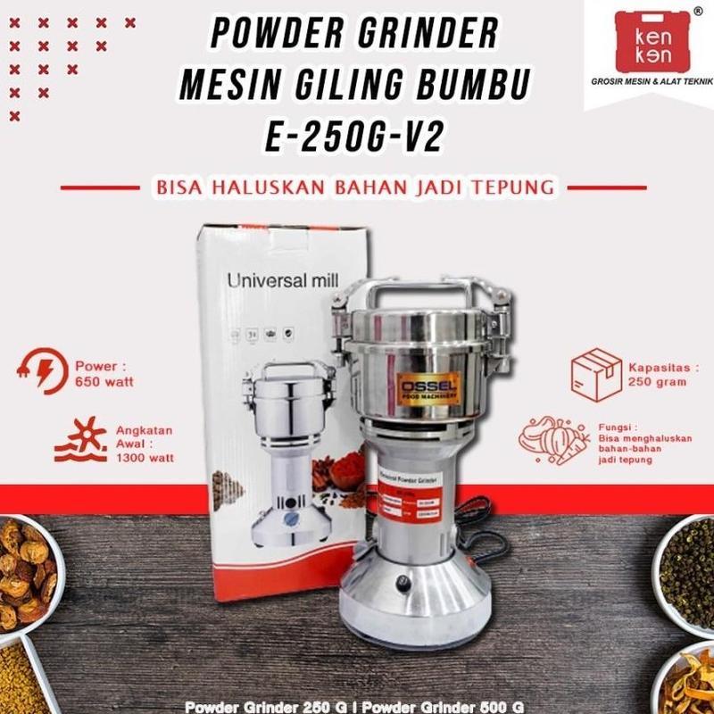 OSSEL Powder Grinder Mesin Penepung Stainless Steel 250 gram - Shop ...
