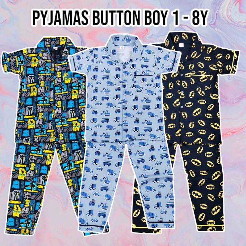 Pyjamas Button Boy NF 1-8Y - TikTok Shop Malaysia