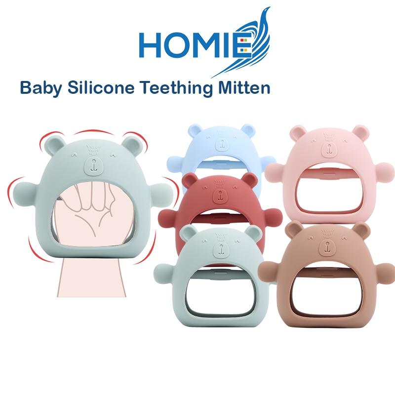 Baby Teething Toy Silicone Bear Teething Mitten for Babies Over ...
