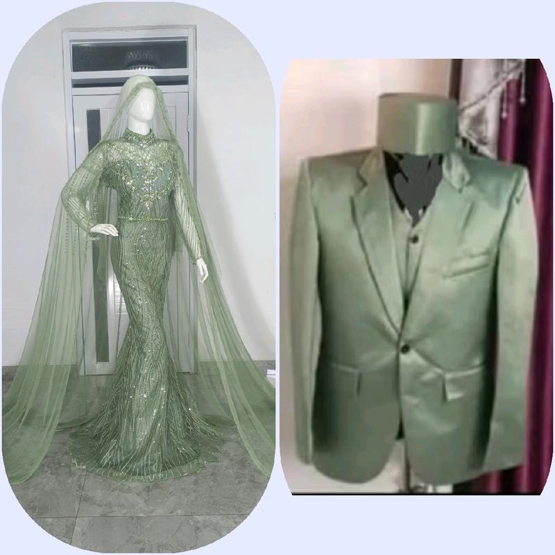 Satu set dress manik manik dengan jas pengantin pria nya - Shop | Tokopedia