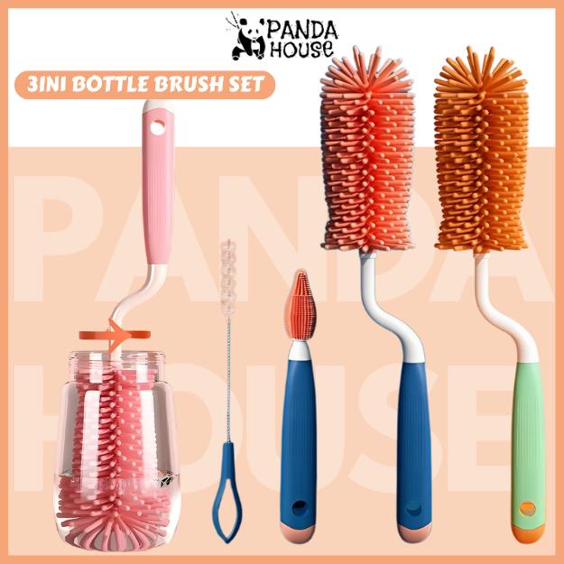 Bottle Cleaning Brush Set Pencuci Botol Susu Berus Silicone Straw ...