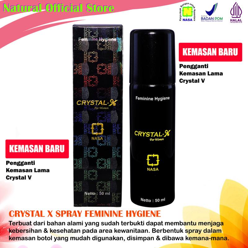 CRYSTAL X SPRAY FEMININE HYGIENE NASA ORIGINAL - Shop | Tokopedia