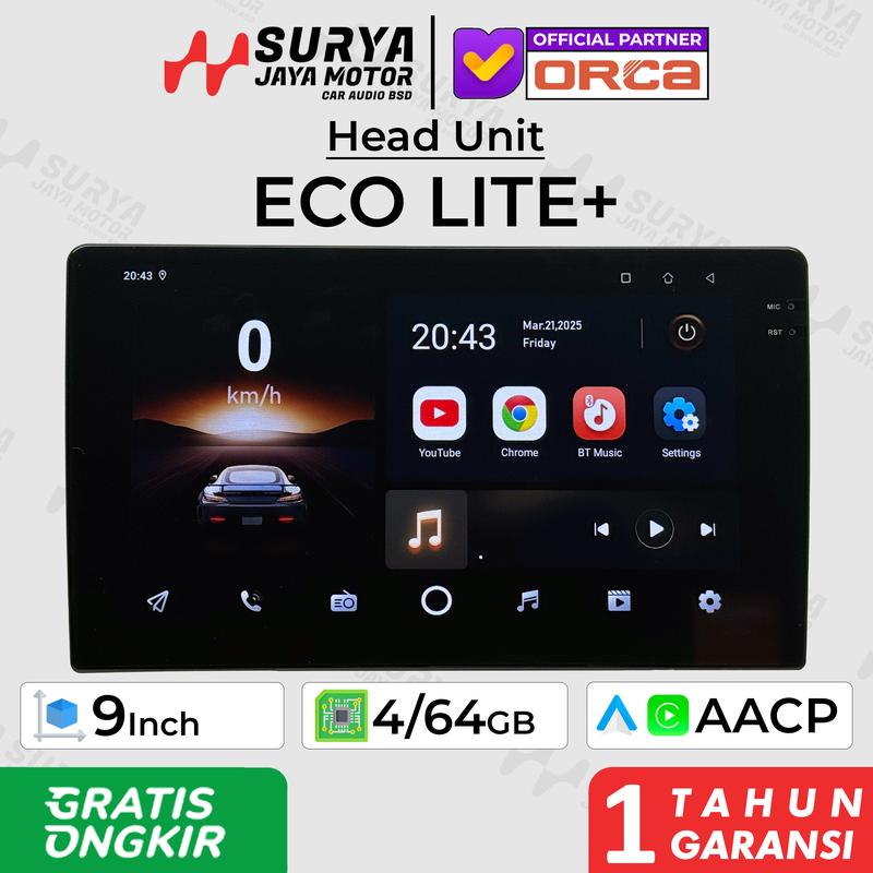 ORCA Eco lite+ 9" Inch 4/64 ADR-9988 Head Unit mobil, Androi - Shop ...