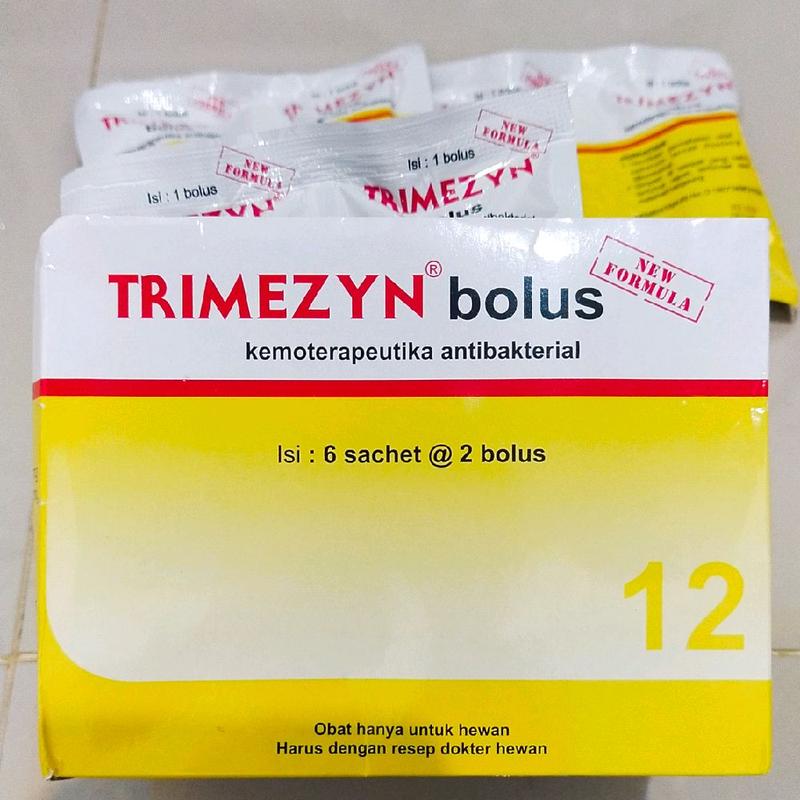 TRIMEZYN BOLUS 1 BOX isi 12 BOLUS OBAT INDUK BARU MELAHIRKAN & INFEKSI ...