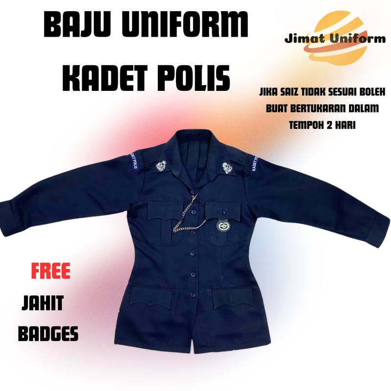 Baju Uniform Polis Lengan Panjang - Free Jahit Badges / Shipping ...