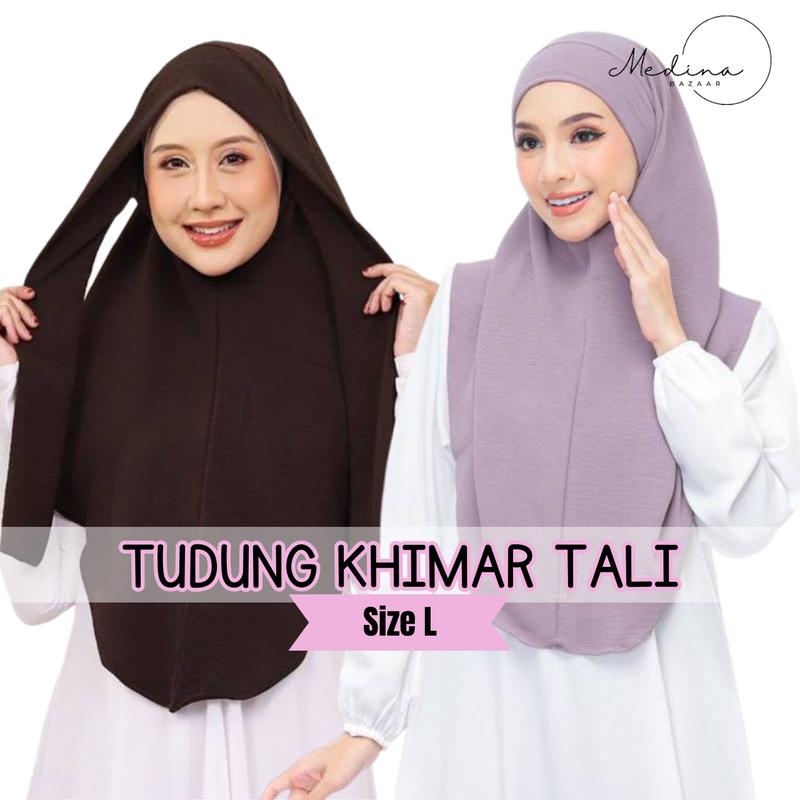 KHIMAR SUFIYA. size L . khimar ikat belakang . khimar labuh wanita ...