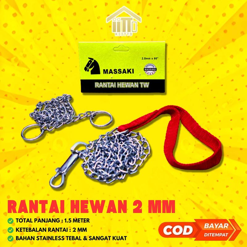RANTAI ANJING / RANTAI HEWAN STAINLESS 2 MM x 1,5 METER / RANTAI - Shop ...