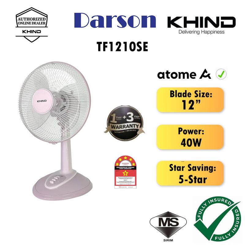 Khind Table Fan 12 Inch Desk Fan 3 Blade Kipas Meja 12" TF1210SE ...