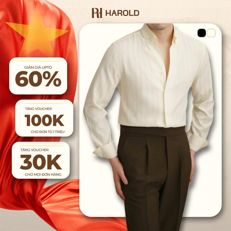Áo Sơ Mi Nam Dài Tay Cao Cấp Harold Button Down Sọc - Vải Seersucker ...