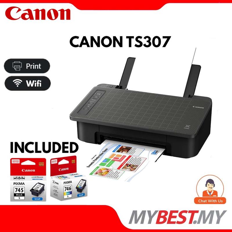 Canon Pixma TS307 Single Function Wireless Printer With Smartphone ...