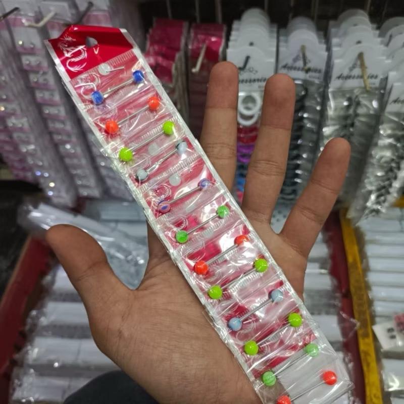 Anting Barbel Telinga / Lidah Mix Warna Terlaris - Isi 12 Pc - Shop ...