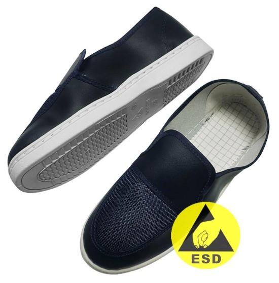 White & Navy Blue Cleanroom ESD Antistatic PVC Mesh Netting Breathable ...