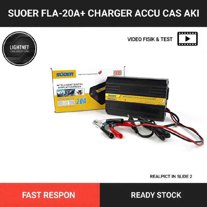 Jual Charger Accu Cas Aki 12v 24v 20a Auto Cut Off - SUOER SON-20A ...
