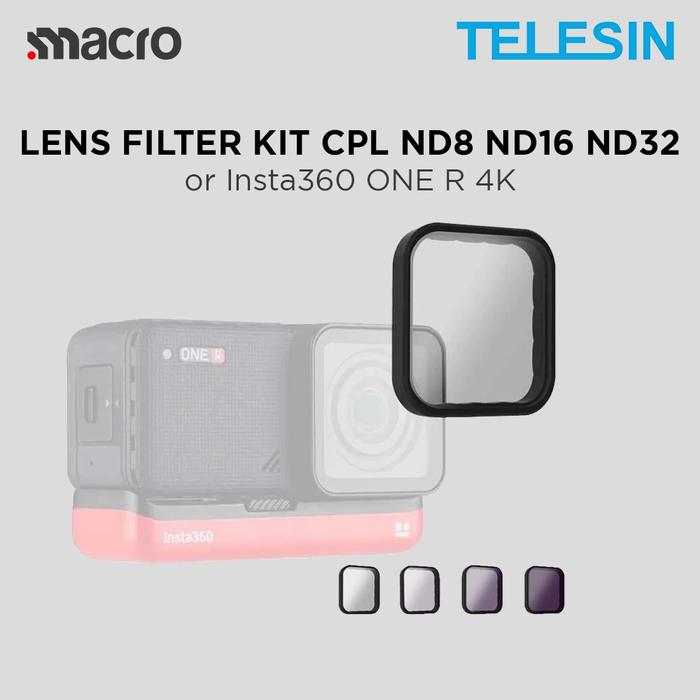 Promo TELESIN Lens Filter Kit CPL ND8 ND16 ND32 for Insta360 ONE R 4K ...
