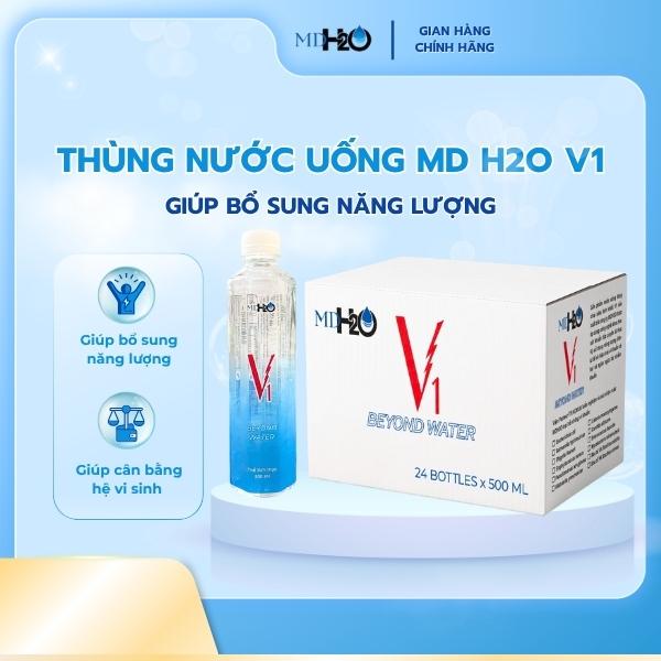 Thùng 24 Chai Nước Uống MD H2O V1 500ML Hỗ Trợ Miễn Dịch Tố - TikTok ...