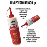 Jual Lem Kayu PRESTO DN 600 Gram 600gr Cepat Kering Tahan Air Lem Putih ...
