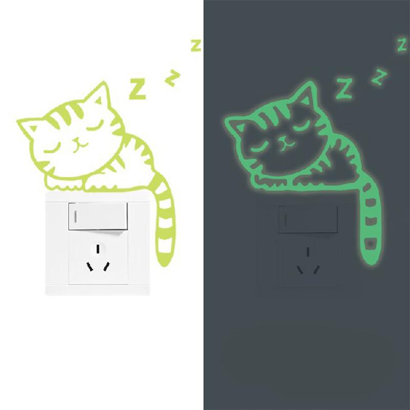 Free stickers Snoozy Cat Luminous Three-color Switch Sticker - TikTok ...