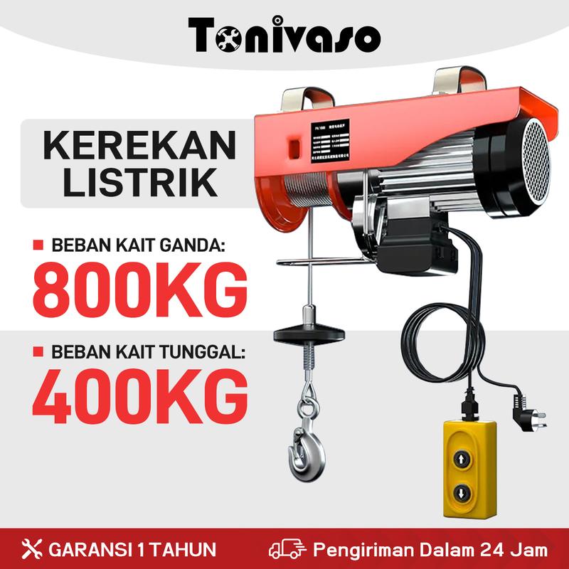 Tonivaso COD Electric Hoist Wire Rope Katrol Mini Listrik Panjang 12 ...