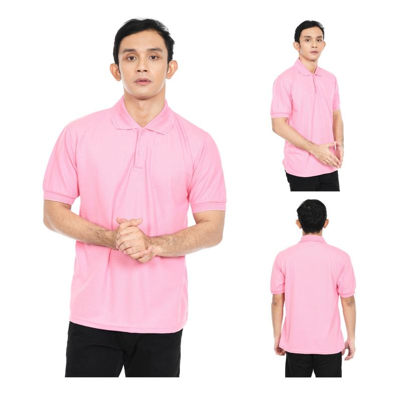 Polo Shirt Polos Pink muda / Kaos Berkerah / Kaos Polo Pria - Shop ...