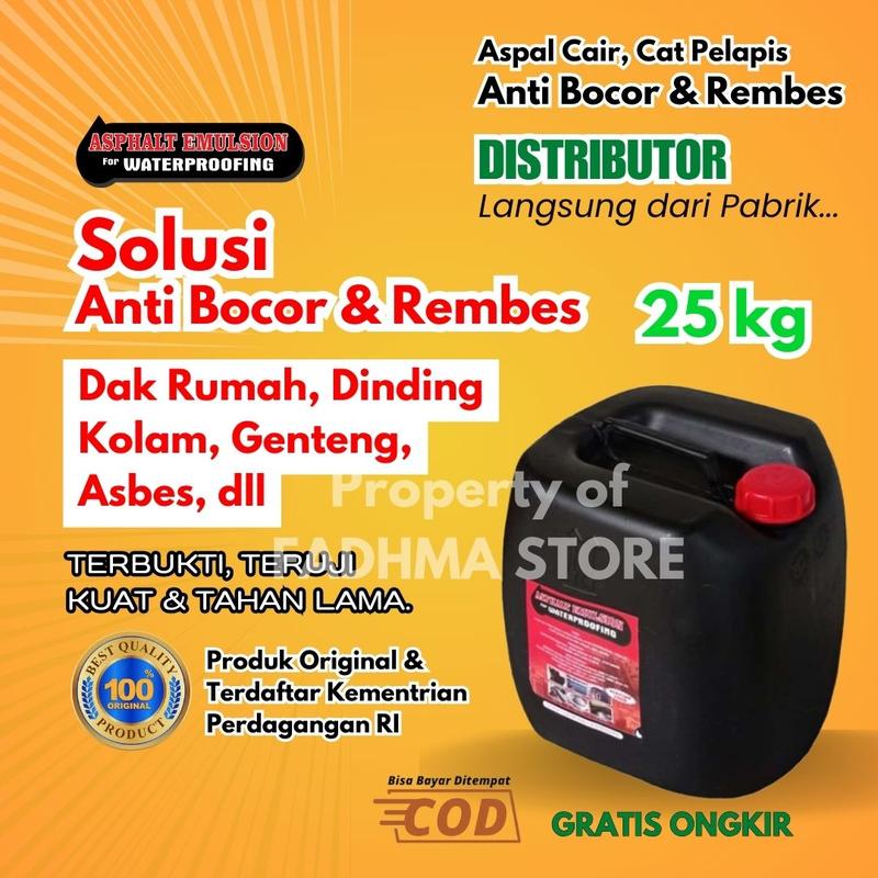 Aspal Cair Emulsi Anti Bocor Asphalt Emulsion for Waterproofing - Shop ...
