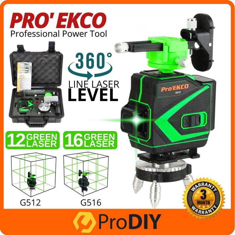PRO' EKCO 8 12 16 Line 3D 4D Laser Level Light Self-Leveling - TikTok ...