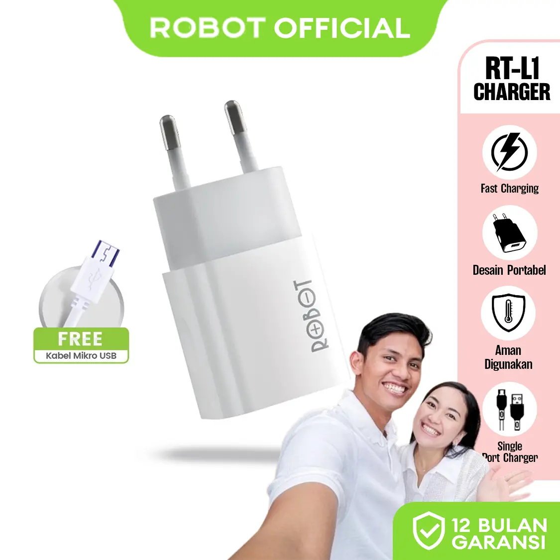 [EKSKLUSIF IBNU WARDHANI] ROBOT Charger RT-L1 Single Port Quick ...